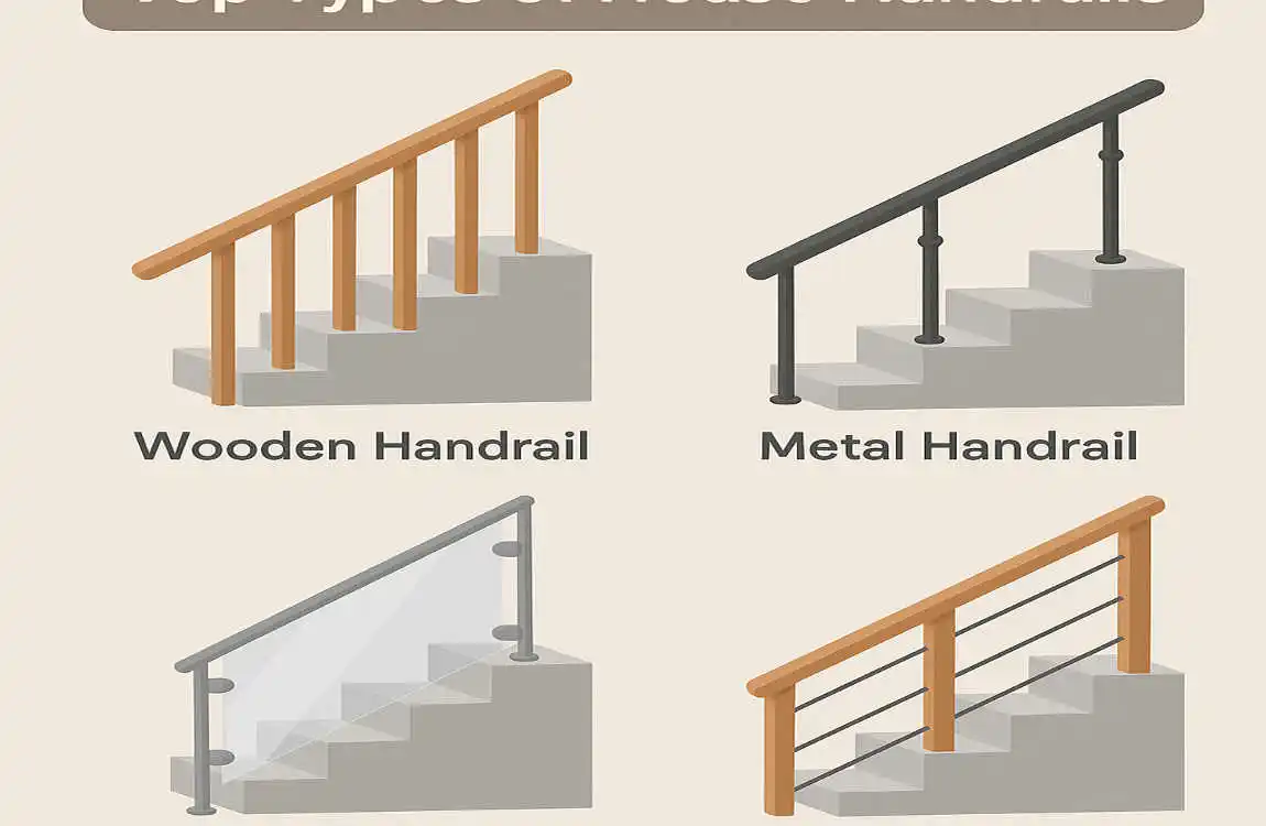 Stylish & Safe: Top Types of House Handrails - home comfort experts