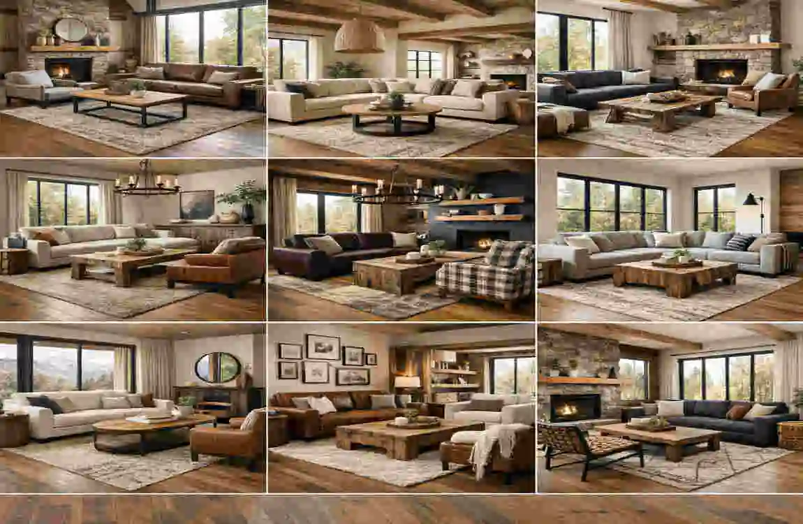 10 Stunning Modern Rustic Living Room Furniture Sets to Transform Your ...